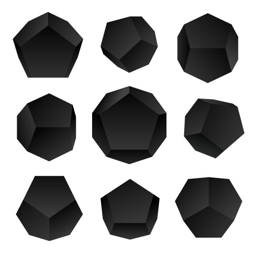Platonic solids outline concept Royalty Free Vector Image