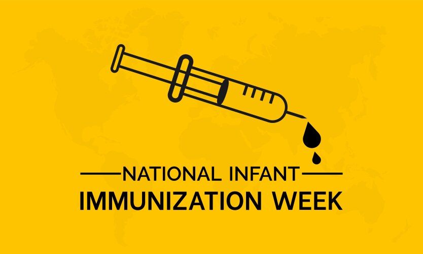 National infant immunization week observed every Vector Image