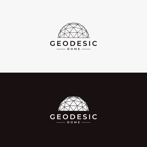 Geodesic dome icon logo design Royalty Free Vector Image
