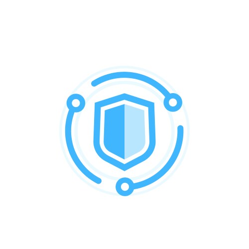 Cyber security logo concept Royalty Free Vector Image