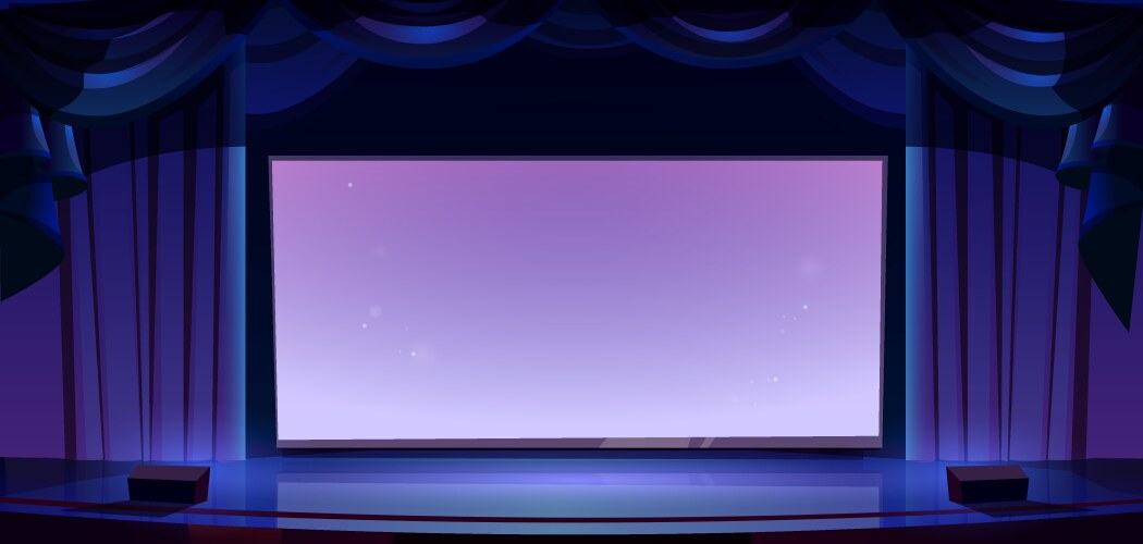 Empty concert hall stage realistic Royalty Free Vector Image