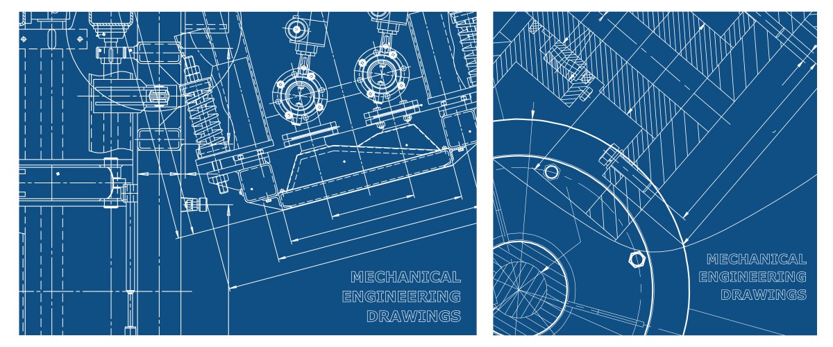 Engineering set cover flyer banner background Vector Image