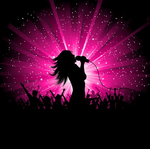 Female singer Royalty Free Vector Image - VectorStock