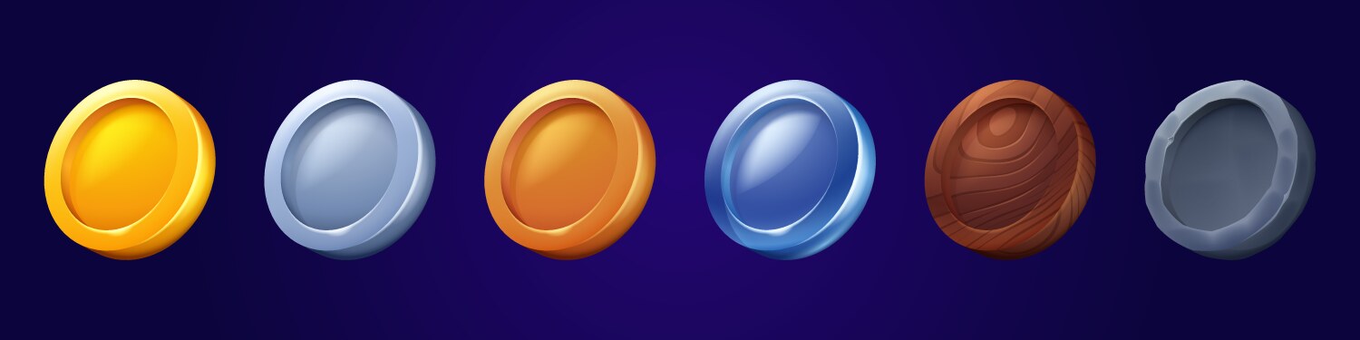 Set of game level ui icons for rpg experience Vector Image