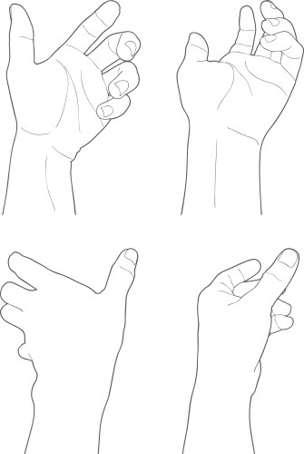 Open empty hands Royalty Free Vector Image - VectorStock