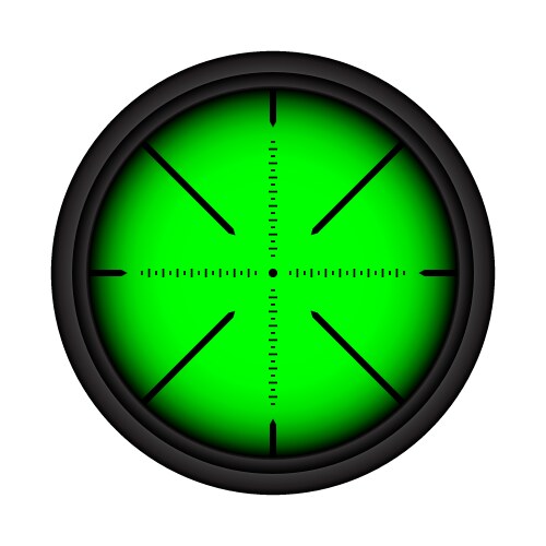 Weapon night sight sniper rifle optical scope Vector Image