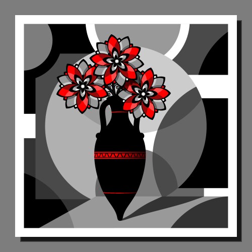 Abstract minimalism still life wall art print Vector Image