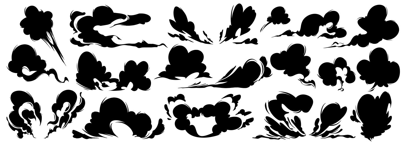 Smoke Cloud Silhouette Vapor Cloud Vector Hd PNG Images, Smoke Clouds