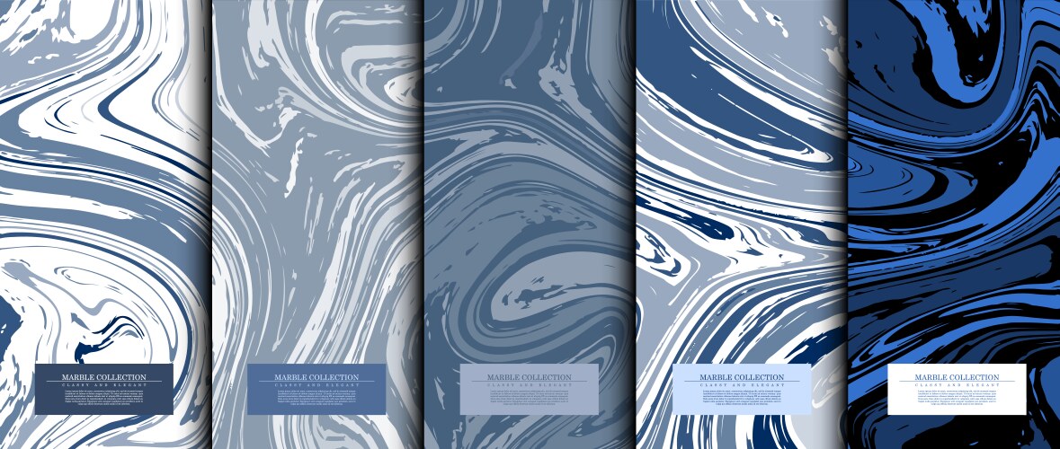 Marble collection abstract liquid pattern texture Vector Image