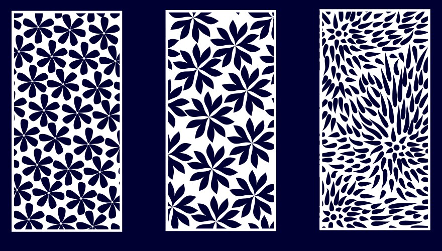 Geometric laser cutting pattern cnc Royalty Free Vector