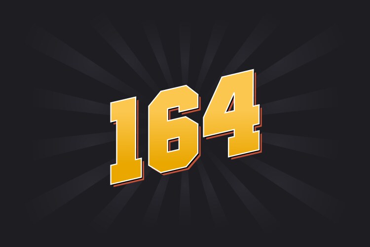 Number 190 font alphabet yellow Royalty Free Vector Image