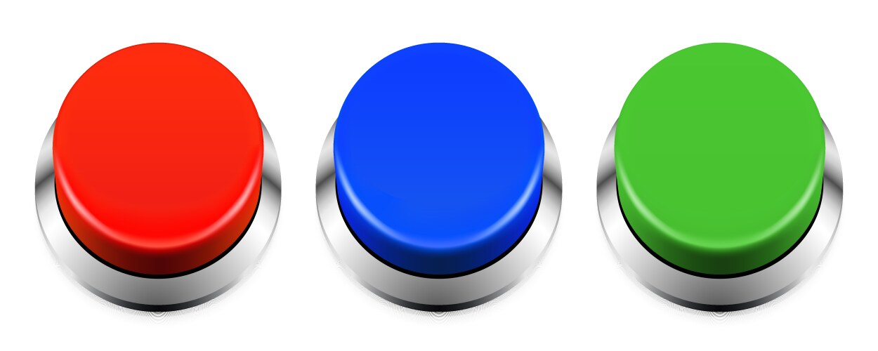 Red and green opaque button Royalty Free Vector Image