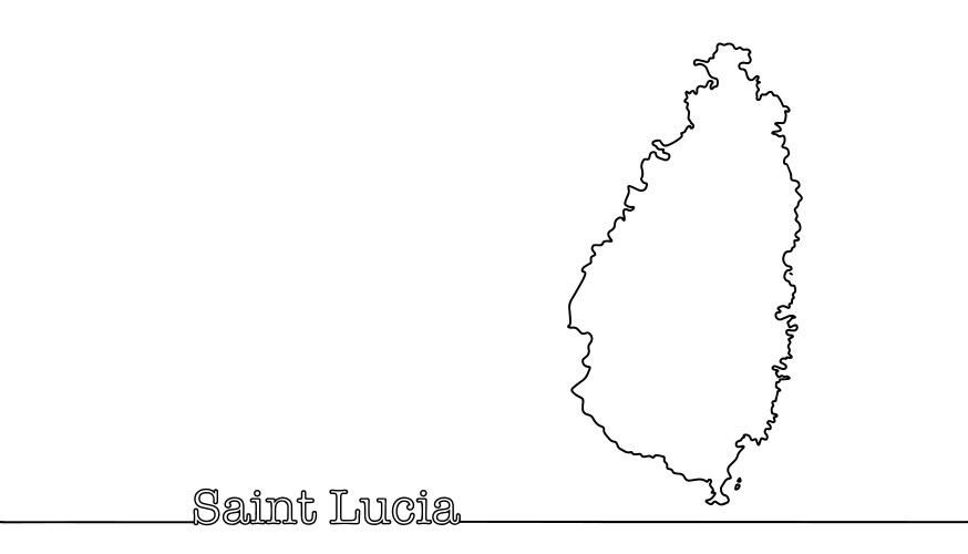 Sights of saint lucia Royalty Free Vector Image