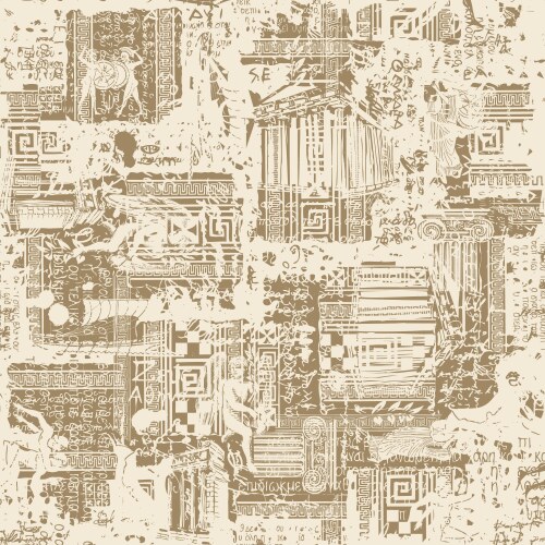 Seamless pattern with ancient egyptian hieroglyphs