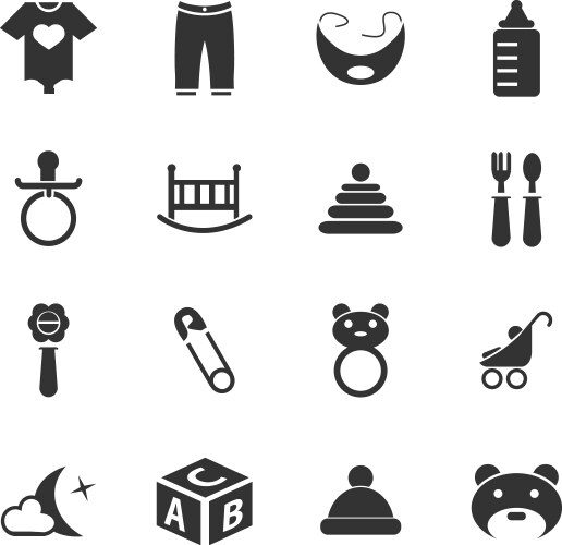 Baby icon set Royalty Free Vector Image - VectorStock