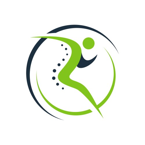 Chiropractic physiotherapy logo design creative Vector Image