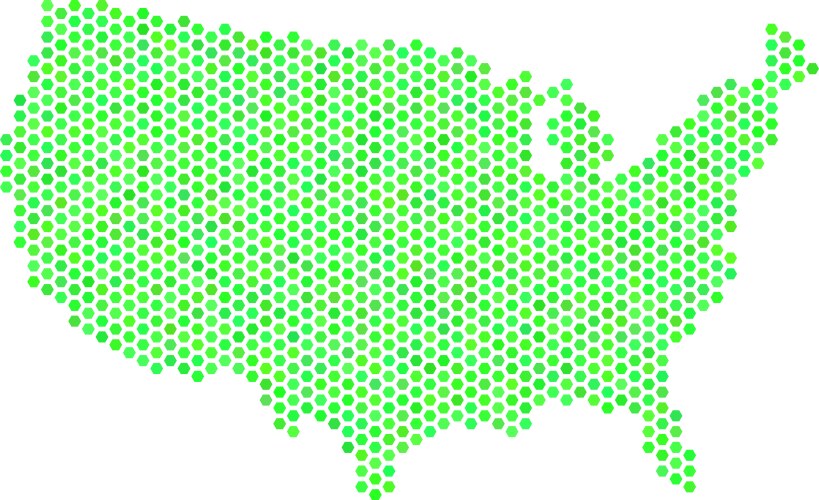 USA Map Hexagon Vector Images (over 530)