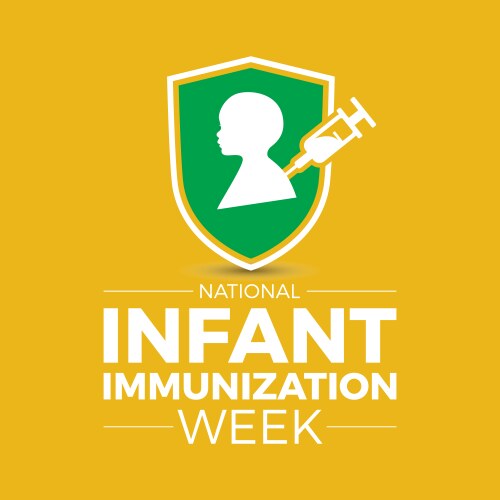 National infant immunization week observed every Vector Image