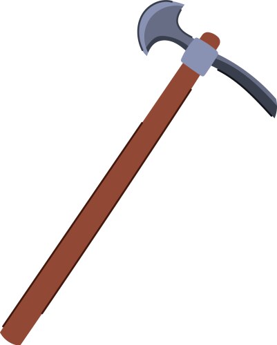 Rock pickaxe cartoon Royalty Free Vector Image