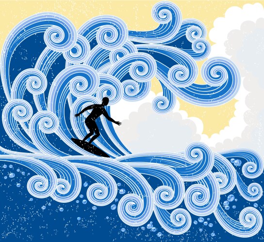 Sea waves Royalty Free Vector Image - VectorStock