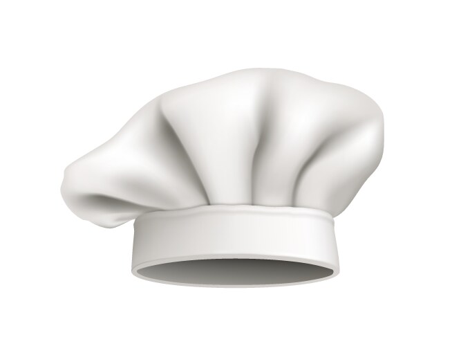 White Chef's Toque Mockup Royalty Free Vector Image