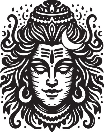Divine shiva sacred art Royalty Free Vector Image