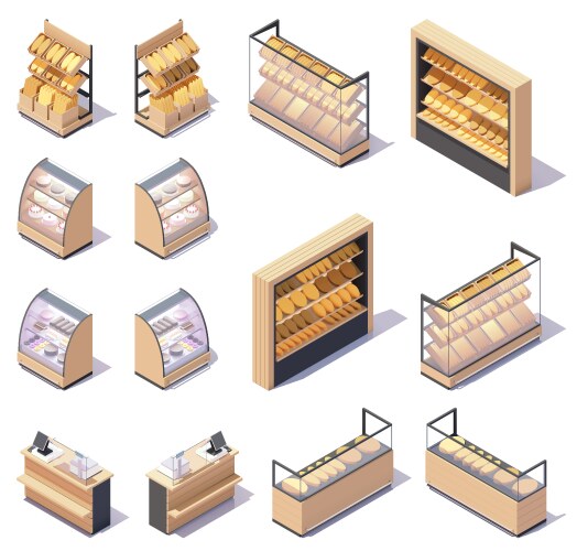 Isometric jewelry store Royalty Free Vector Image