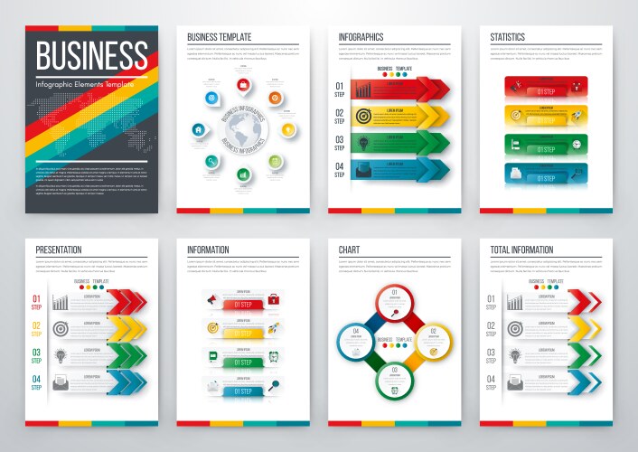Infographic brochures data visualization Vector Image