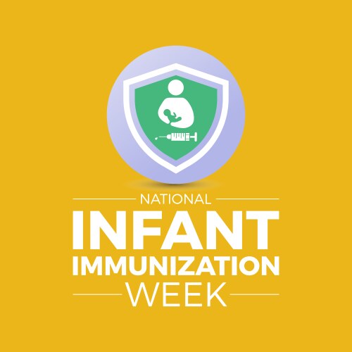 National infant immunization week observed every Vector Image