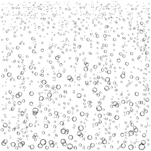 Oxygen air bubbles flow in water on white Vector Image