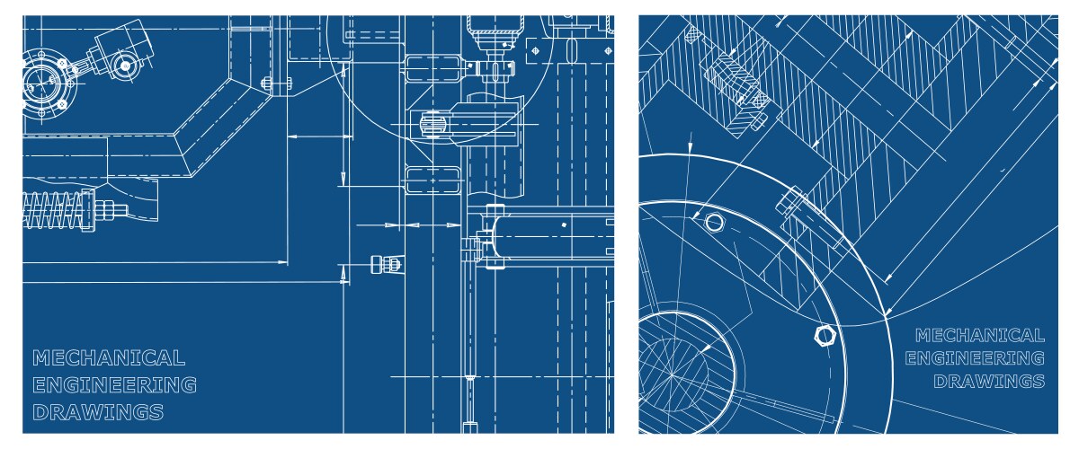 Engineering set cover flyer banner background Vector Image