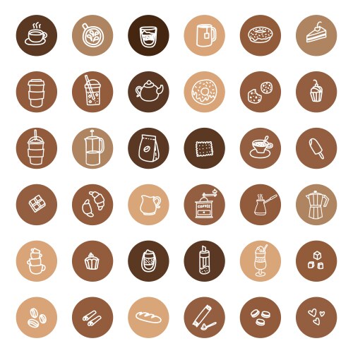 Instagram highlight icons set Royalty Free Vector Image