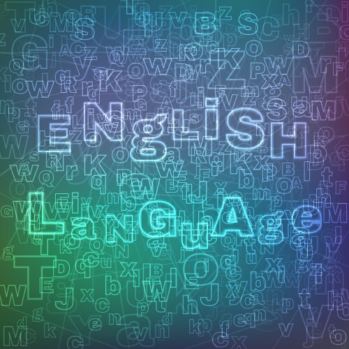 Random letters english alphabet background design Vector Image