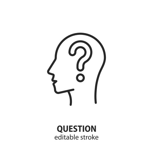 Question icon in different style Royalty Free Vector Image