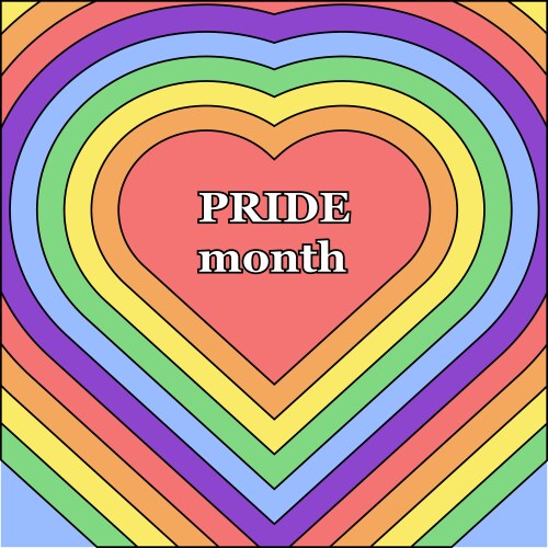 Lgbtq pride month banner rainbow Royalty Free Vector Image