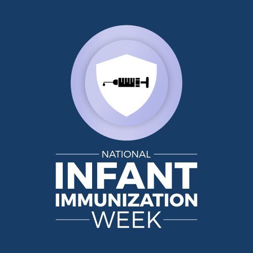 National infant immunization week observed every Vector Image