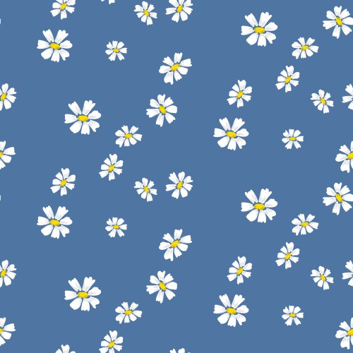 Lovely daisies ditsy seamless pattern design Vector Image