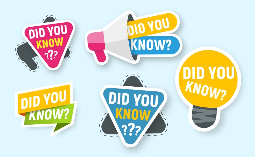 Did you know text in balloons Royalty Free Vector Image