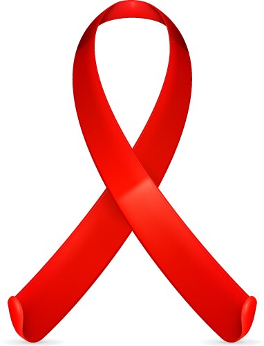 Aids awareness ribbon Royalty Free Vector Image