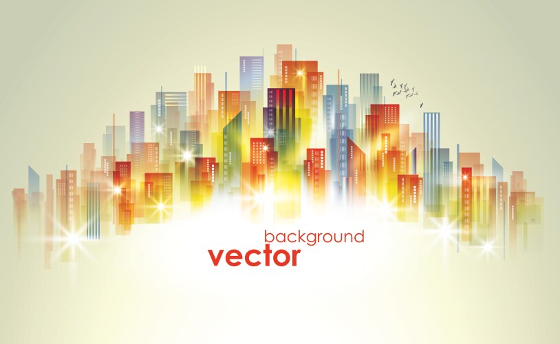 Abstract chennai skyline with color landmarks Vector Image