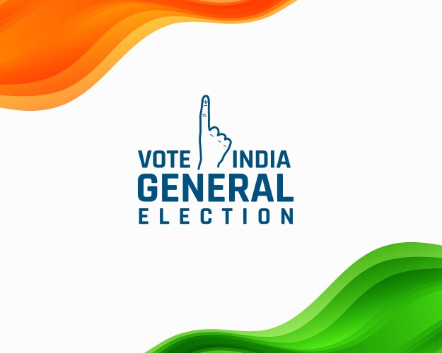 Indian general voting background for political Vector Image