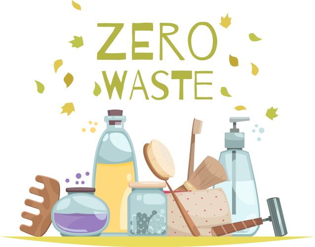 Zero waste sorting set Royalty Free Vector Image