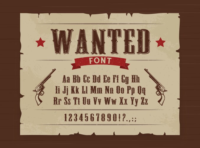 Vintage wanted western poster with blank space Vector Image