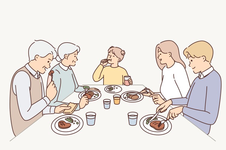 Kids Eating Table Vector Images (over 3,800)
