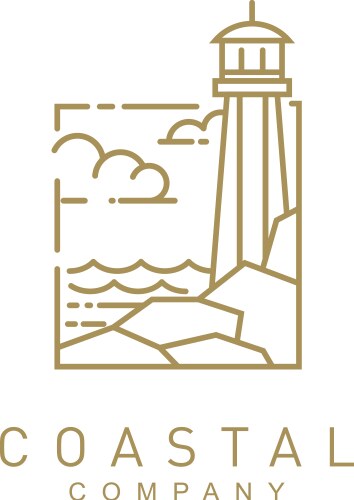 Coastal logo design Royalty Free Vector Image - VectorStock