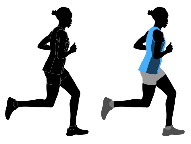 Female Runner Silhouette Vector Images (over 2,200)