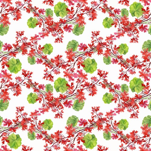 Seamless pattern with red and yellow flowers Vector Image