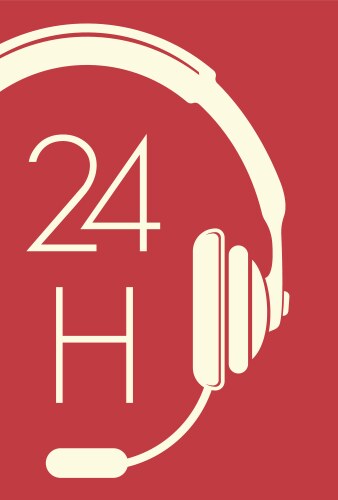 24-7 customer service Royalty Free Vector Image