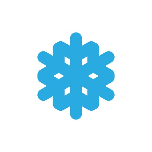 Snowflake logo design icon template Royalty Free Vector