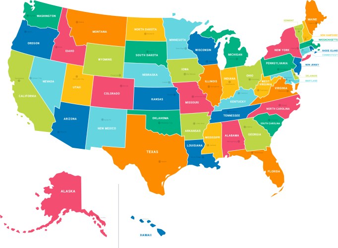 North america map Royalty Free Vector Image - VectorStock